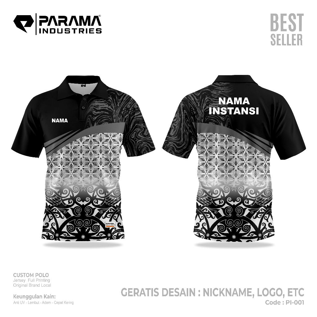 Jual PARAMA JERSEY PREMIUM CUSTOM FORMAL INSTANSI KOMUNITAS PARTAI KANTOR PANITIA ORGANISASI ...