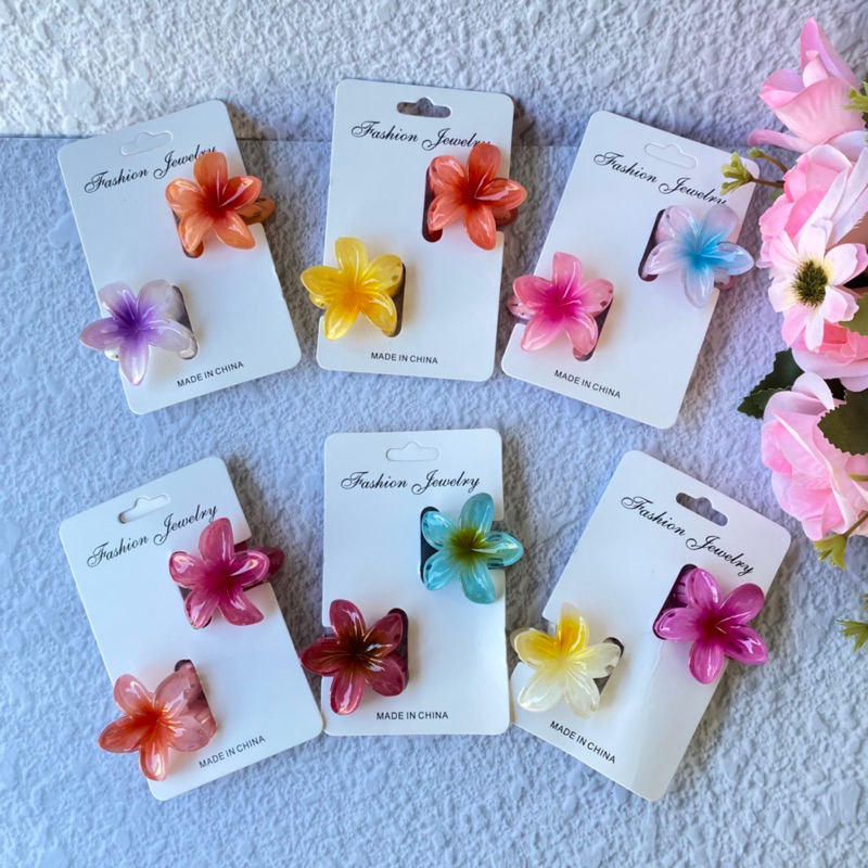 Jual By. Mamayaya || Jepit Bunga Kamboja Mini card 4cm isi 2 (3/6/12 ...