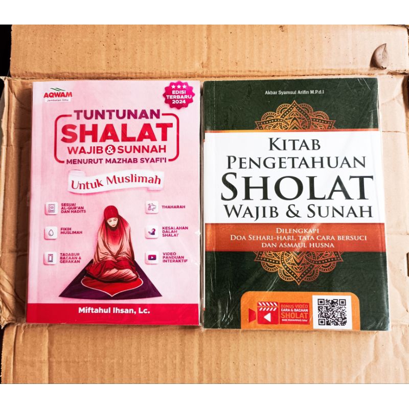 Jual paket 2 buku tuntunan shalat salat muslimah + kitab solat | Shopee ...