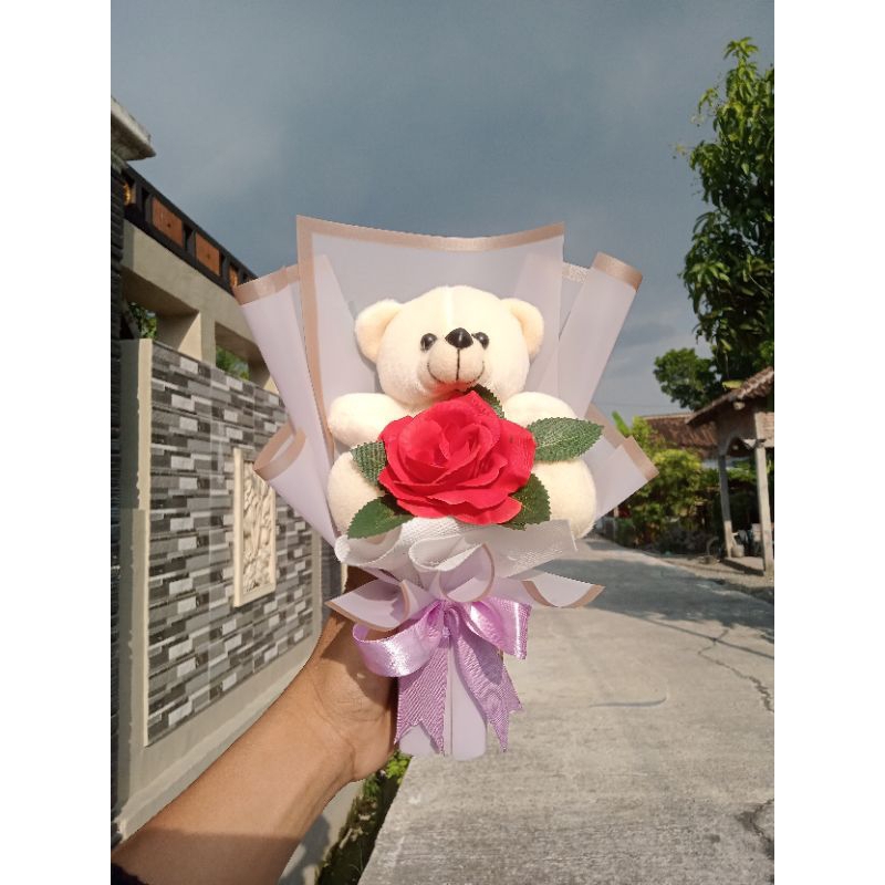 Jual Buket Boneka Mix Bunga Mawar, Buket Mini, Buket Murah, Hadiah ...