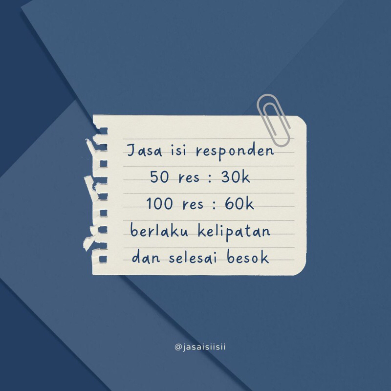 Jual jasa isi responden kuesioner tercepat | Shopee Indonesia