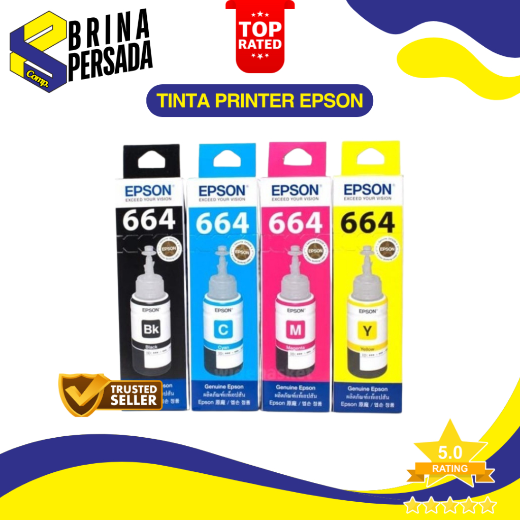 Jual Tinta Epson Ink Original L Series T6641 / T6642 / T6643 / T6644 ...