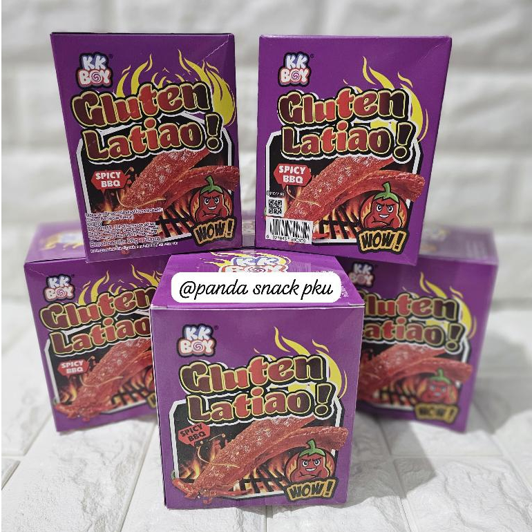 Jual KKBOY GLUTEN LATIAO CEMILAN VIRAL/SNACK IMPORT/HALAL SPICY BBQ ...