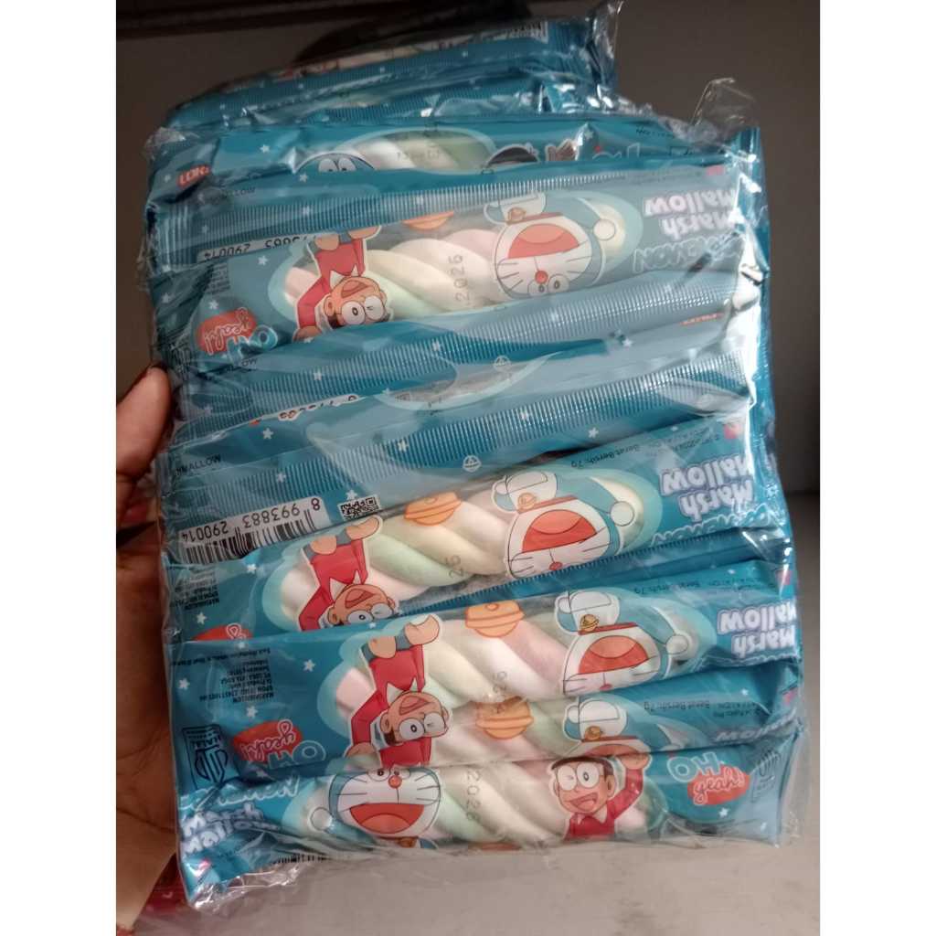 Jual Mars Mallow Doraemon 7gr x 20 Pcs Marshmallow Kepang Doraemon isi 20 pcs | Shopee Indonesia