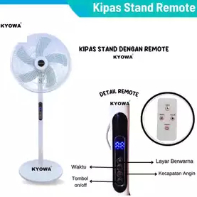 Jual Kipas Angin Standing Kyowa KW-1608B / Kipas Berdiri Dengan Tutup ...