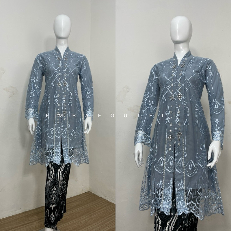 Jual kebaya tunik / kebaya kartini tile / kebaya tile / kebaya kutubaru ...