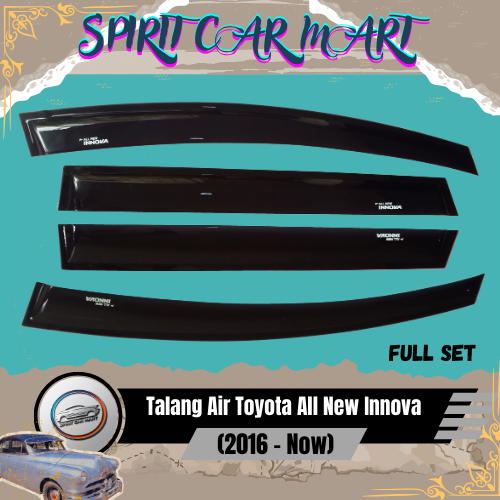 Jual Talang Air (4 Pintu/Depan/Tengah) Toyota All New Innova 2016 Up - Model Slim - Hitam - Merk ...