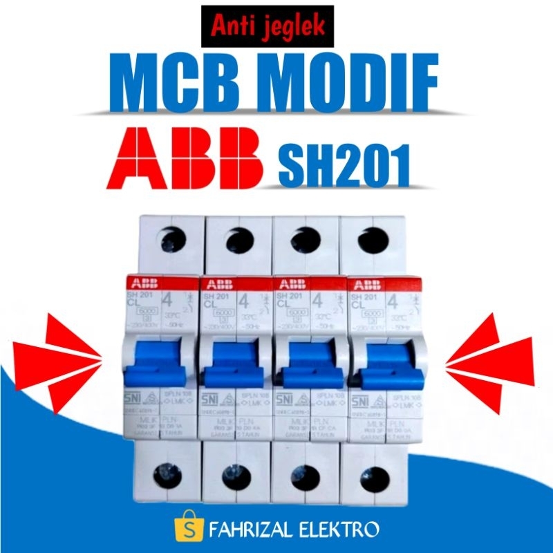Jual MCB PLN ABB SH201 Modif request 1 Phase Anti jeglek | Shopee Indonesia