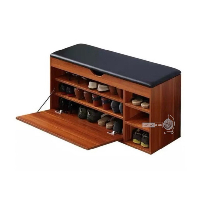 Jual Bench Kayu Jati Rak Sepatu Minimalis | Shopee Indonesia
