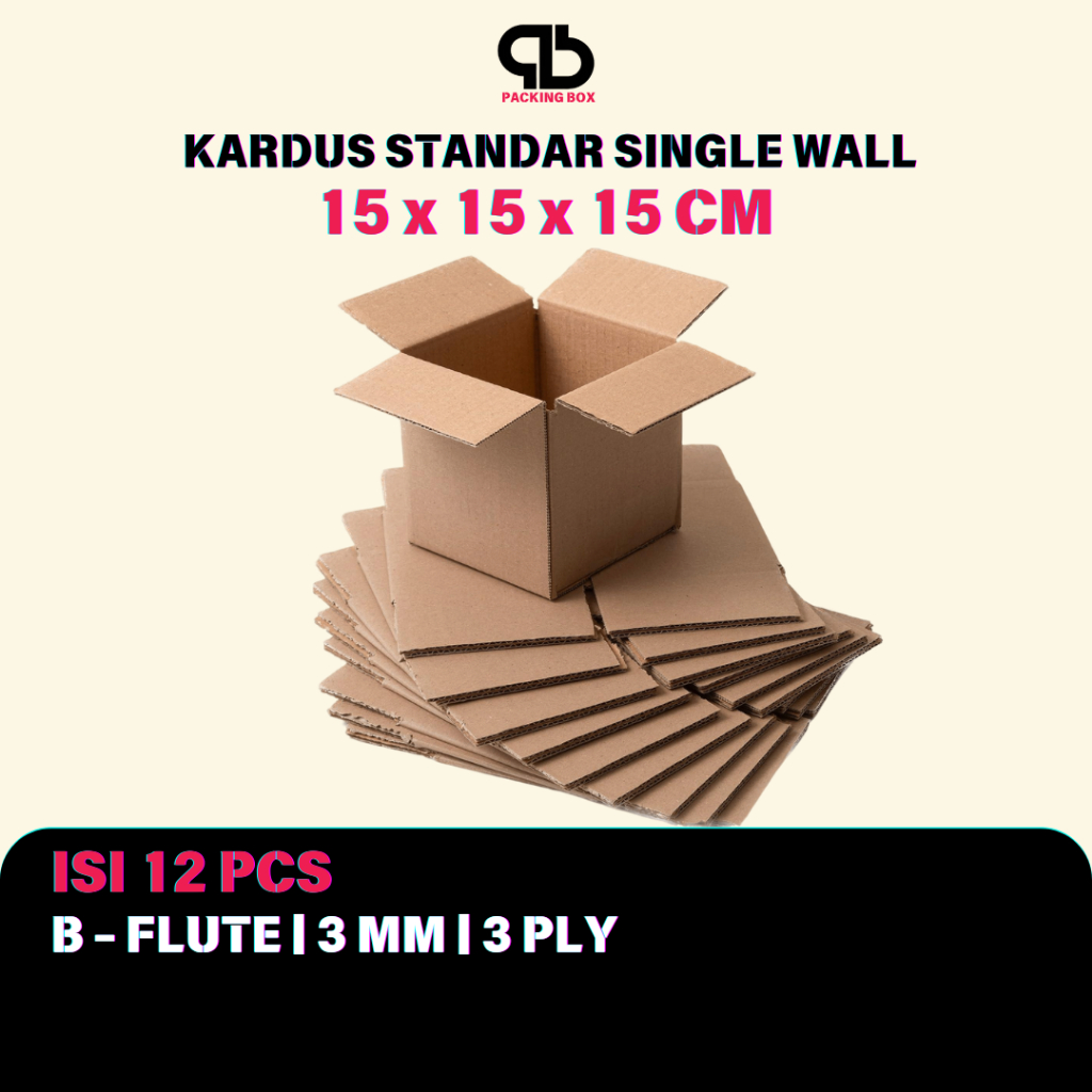 Jual [12PCS] Packaging Box 15x15x15 Kardus Karton Kotak Dus Packing ...
