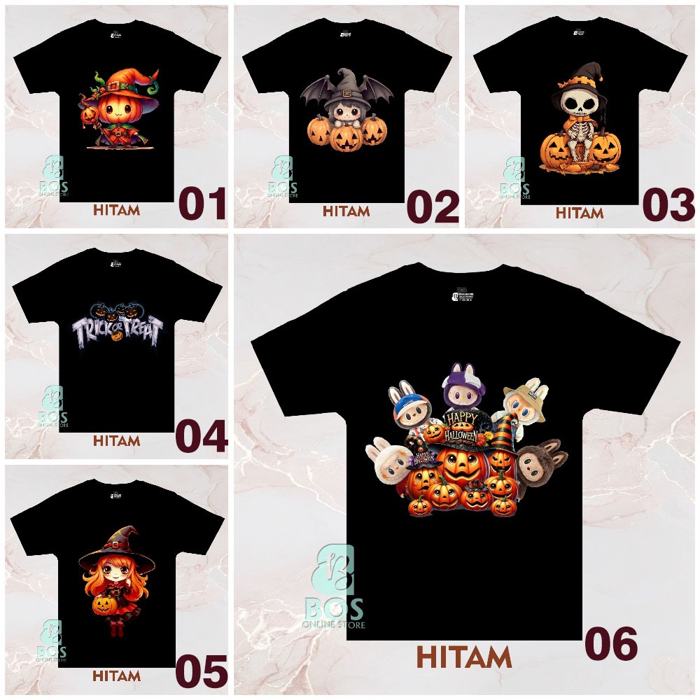 Jual Baju Kaos Anak Halloween Labubu Pumpkin Trick and treat Jack and ...