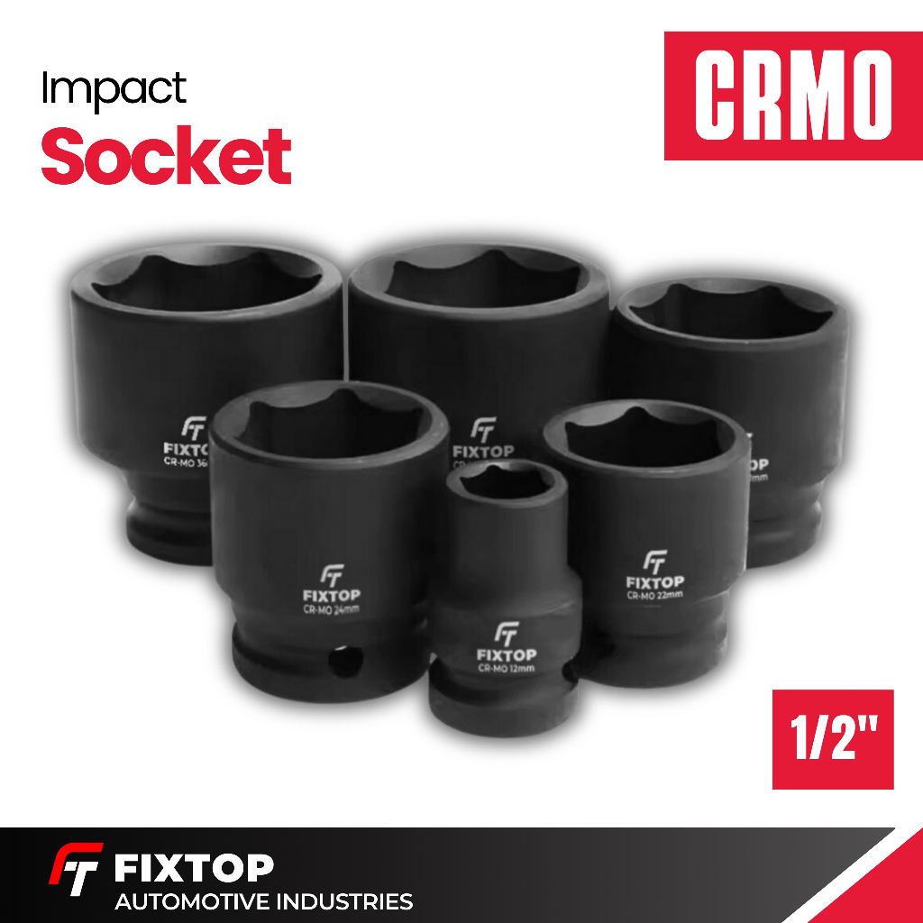 Jual FIXTOP Mata Shock Impact Pendek 1/2 Kunci Sok Impact 8mm - 36mm | Shopee Indonesia