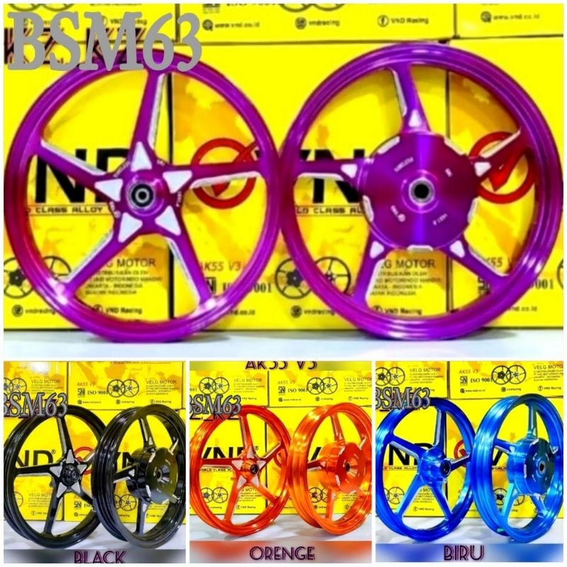 Jual Velg Racing Vnd Ak 55 V3 Mio sporty Mio smile Mio j Mio soul gt 115 Fino lama / Pelek Ak 55 ...