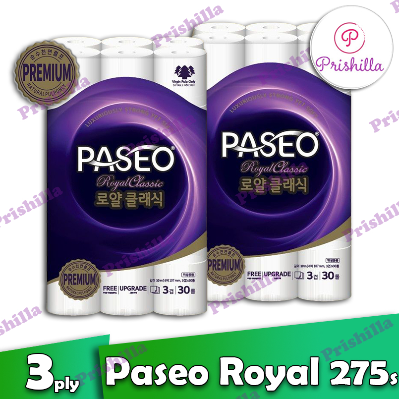 Jual Paseo Royal Classic Tisu Tissue Toilet Core Emboss 275s 3ply 20 ...