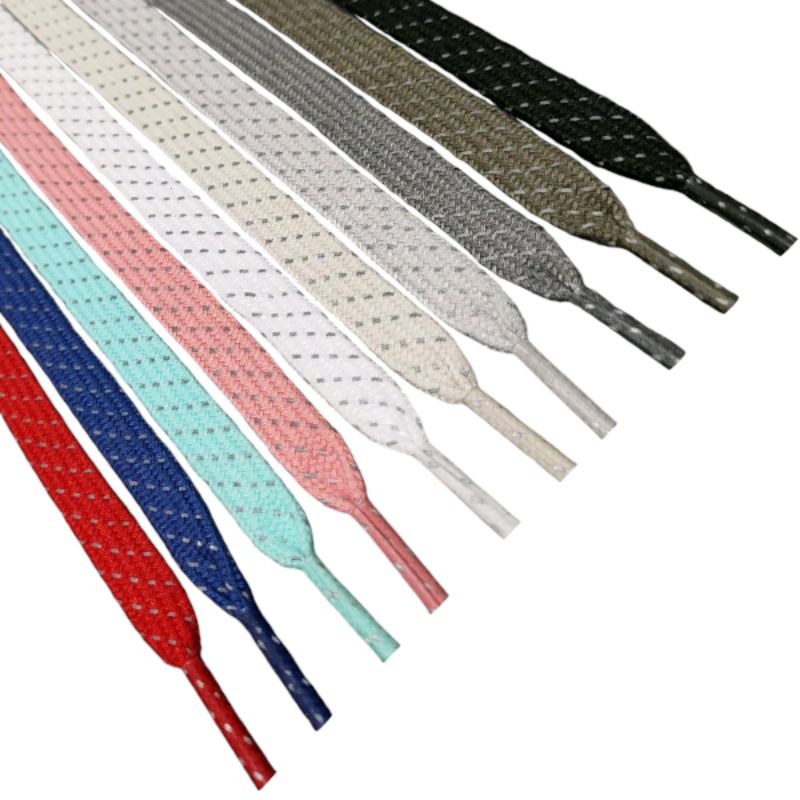 Jual tali sepatu flat 8mm motif reflektif | Shopee Indonesia