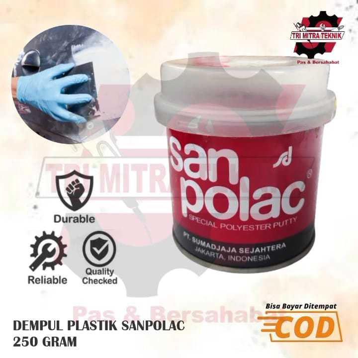Jual Dempul Plastik/Dempul Mobil/Dempul Duco San Polac (250GR) | Shopee ...