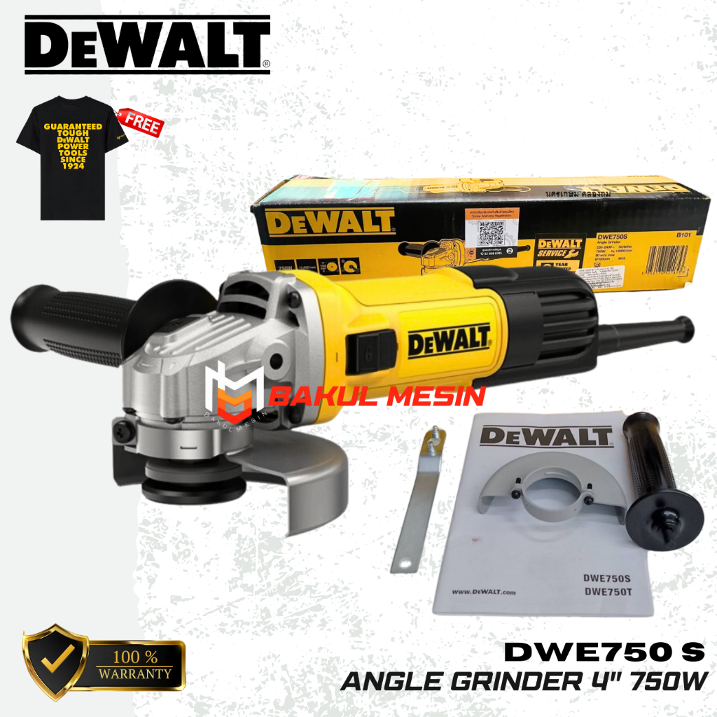 Jual Angle Grinder 4" Gerinda Tangan Listrik 750Watt DeWALT DWE750S DWE ...