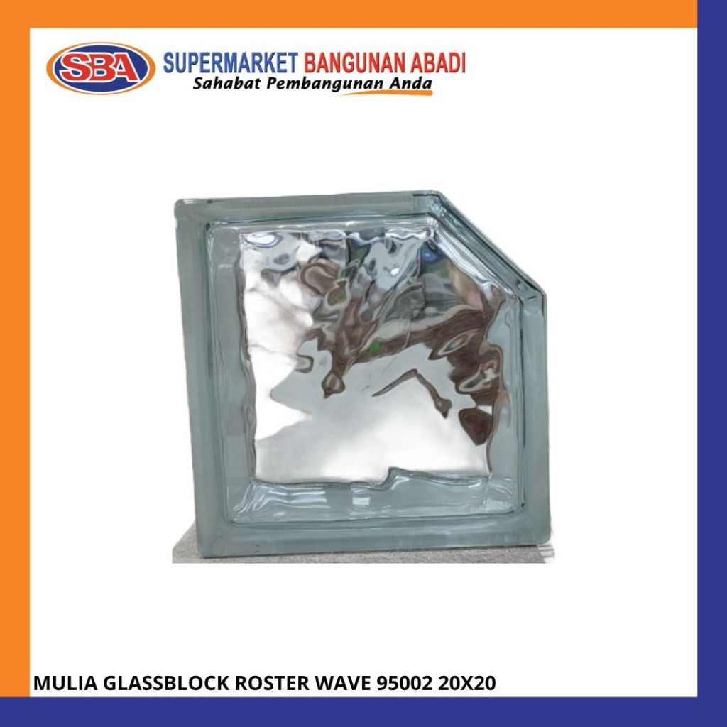 Jual MULIA GLASSBLOCK ROSTER WAVE 95002 20X20 | Shopee Indonesia