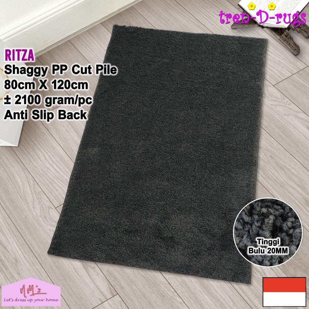 Jual Tren-D-rugs Karpet shaggy estetik polos sajadah sejadah modern ...
