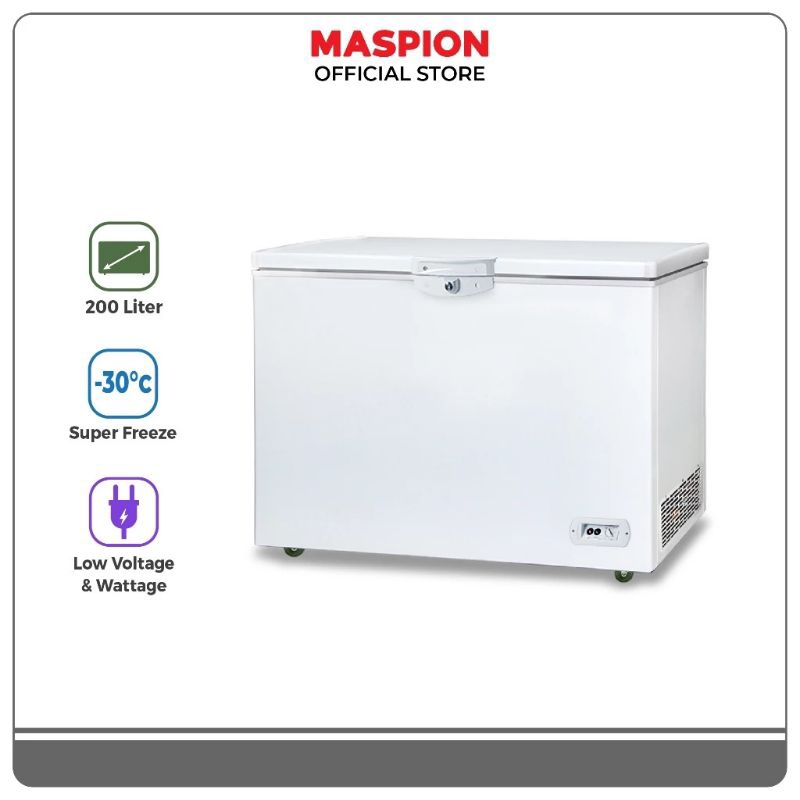 Jual MASPION Chest Freezer Box Pembeku Makanan 200 Liter White UFH ...