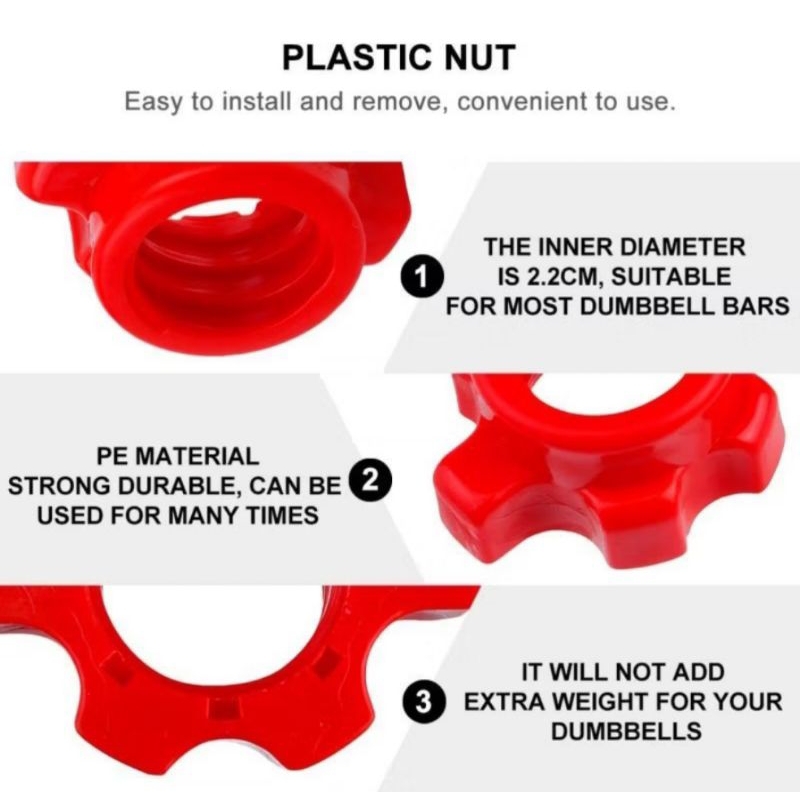 Jual MUR PENGUNCI STICK BARBEL NUT KINCI STIK PLAT DUMBLE DUMBEL 2,5CM ...