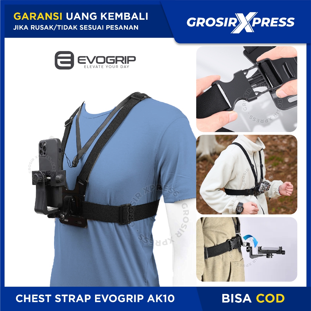 Jual Holder Hp Dada Chest Strap EVOGRIP AK10 Body Belt Sabuk Tali ...
