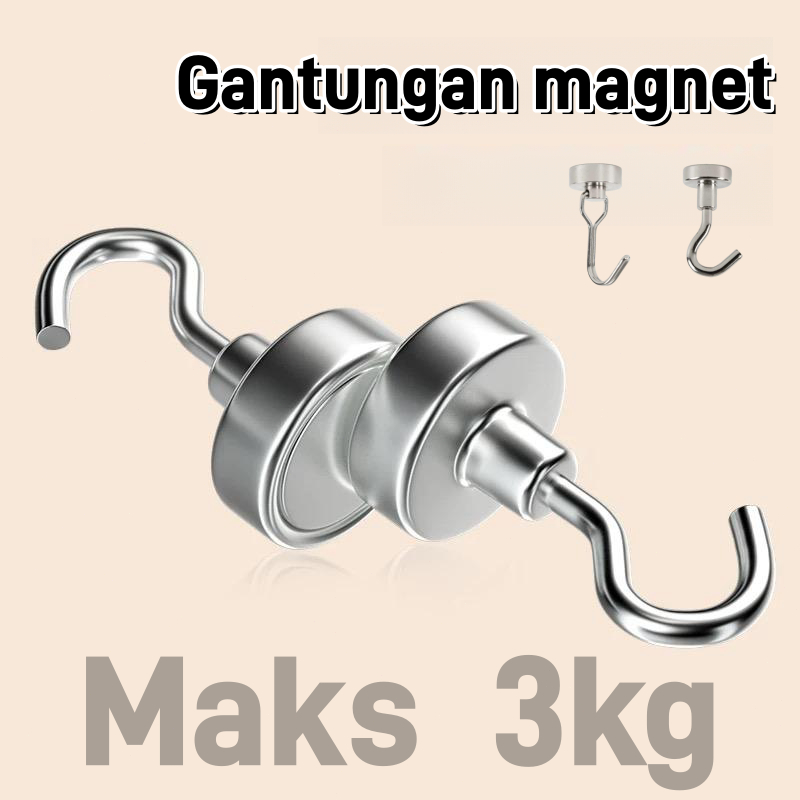 Jual Gantungan Magnetis 14-16mm Magnet Min hook Kait magnet kuat ...
