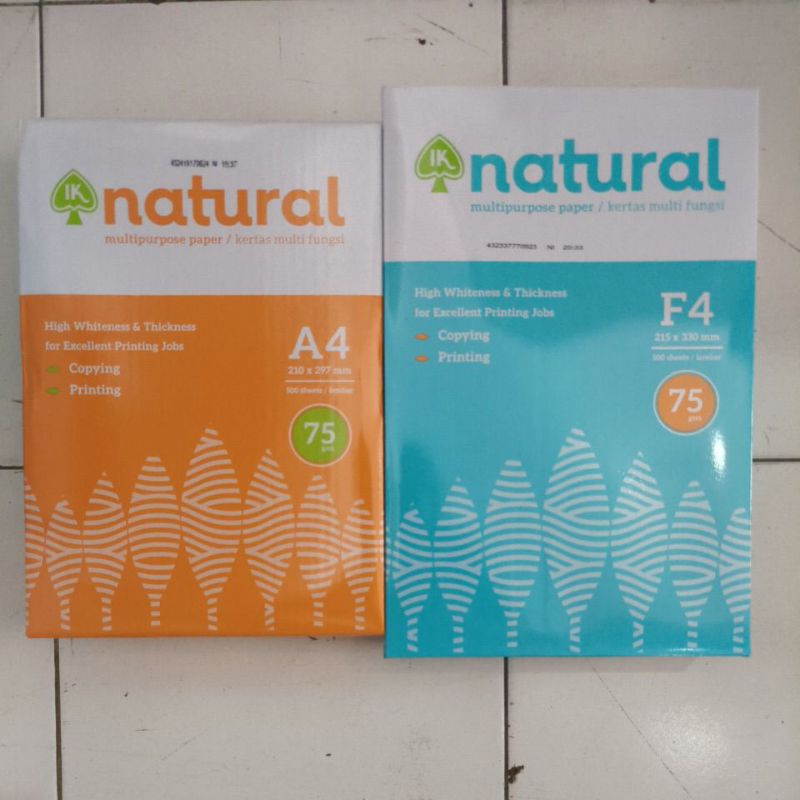 Jual Kertas HVS Natural / E-Paper A4 & F4 (per Rim) | Shopee Indonesia