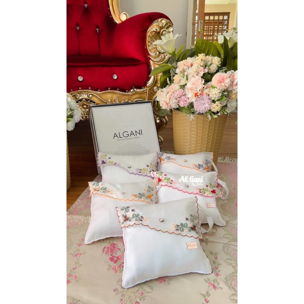 Jual Mukena AL GANI TERBARU traveling Dompet border list bunga cantik ...