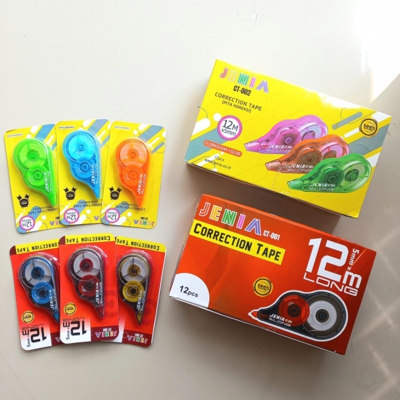 Jual TIPE-X Kertas Correction Tape Jenia 12 Meter ( Pak ) [ Original ...