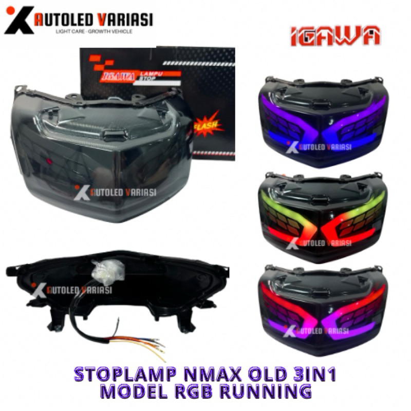 Jual Stoplamp Nmax Old Lexuss RGB 1 Mode Plus Sein Garis Nmax Old 3 in 1 Sein Running PNP Socket ...