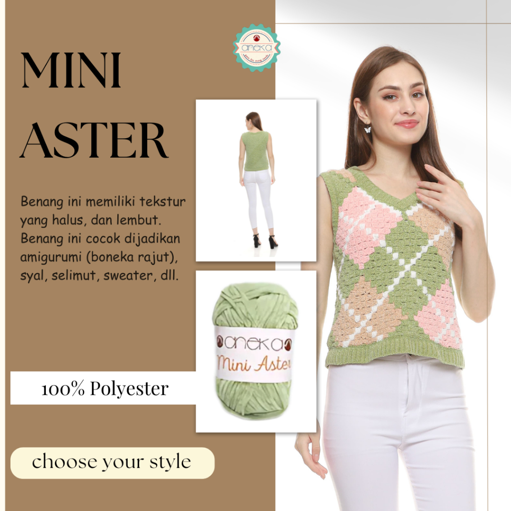 Jual KATALOG - Benang Rajut Mini Aster / Velvet / Bludru Yarn | Shopee ...