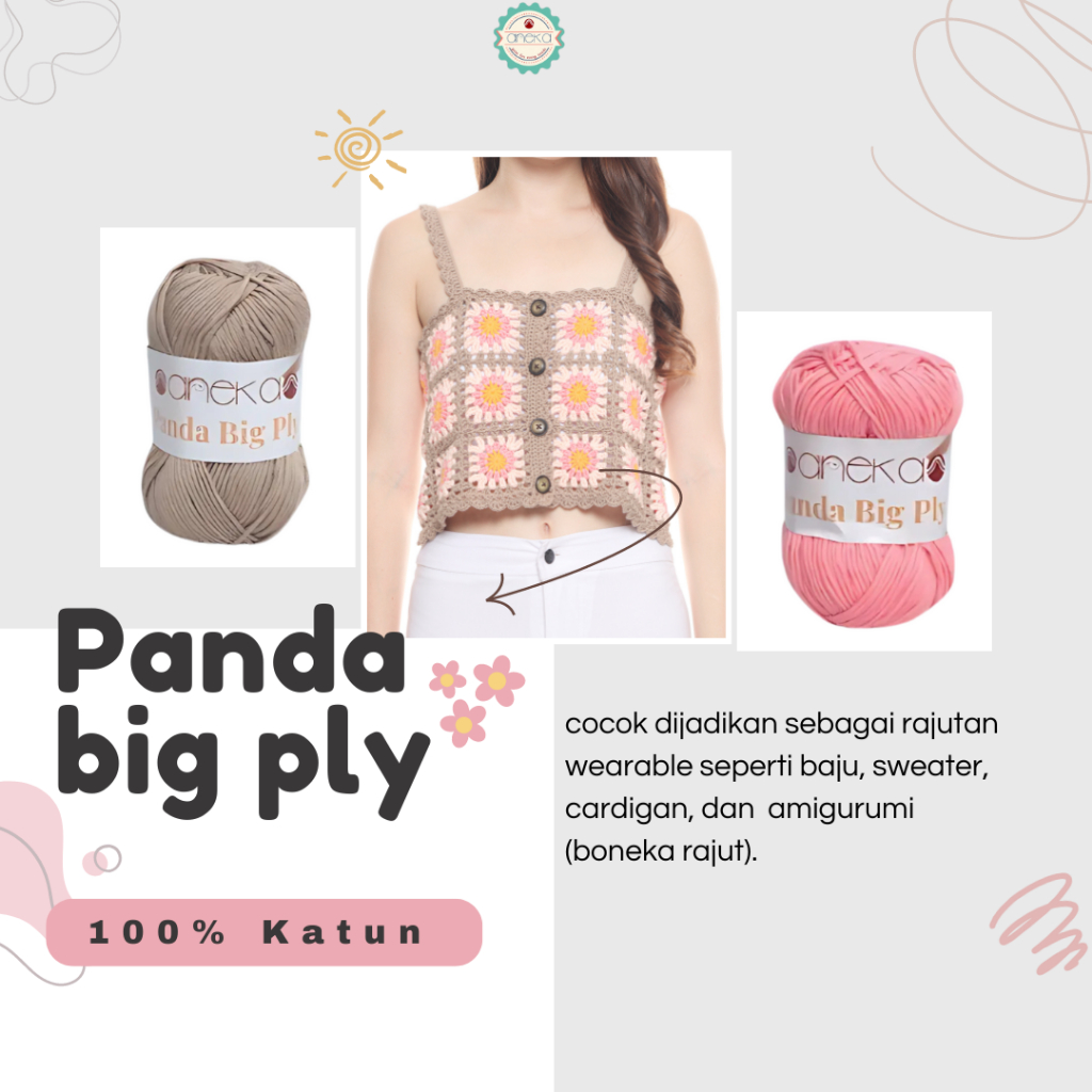 Jual KATALOG - Benang Rajut Katun Panda Big Ply | Shopee Indonesia