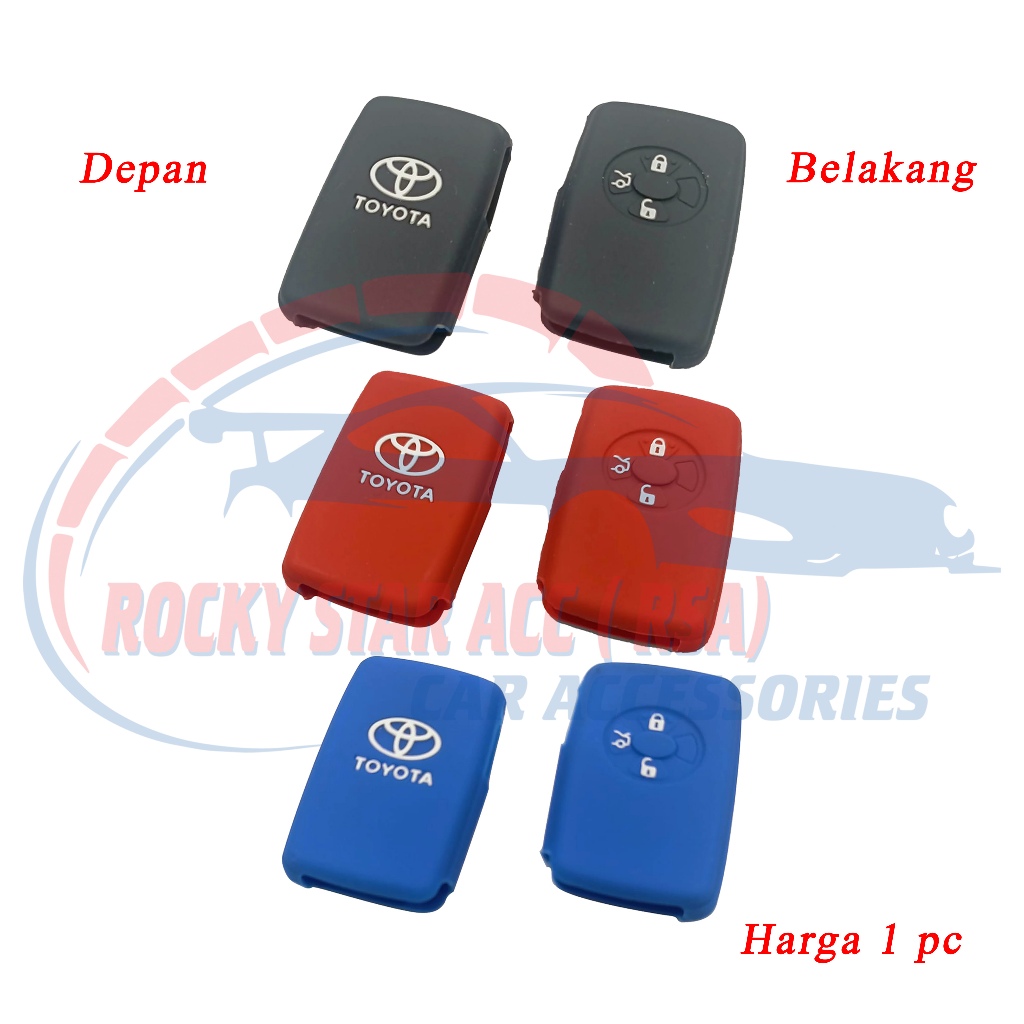 Jual Silikon Kunci Remote Mobil Toyota Vios TRD 3 Tombol | Shopee Indonesia
