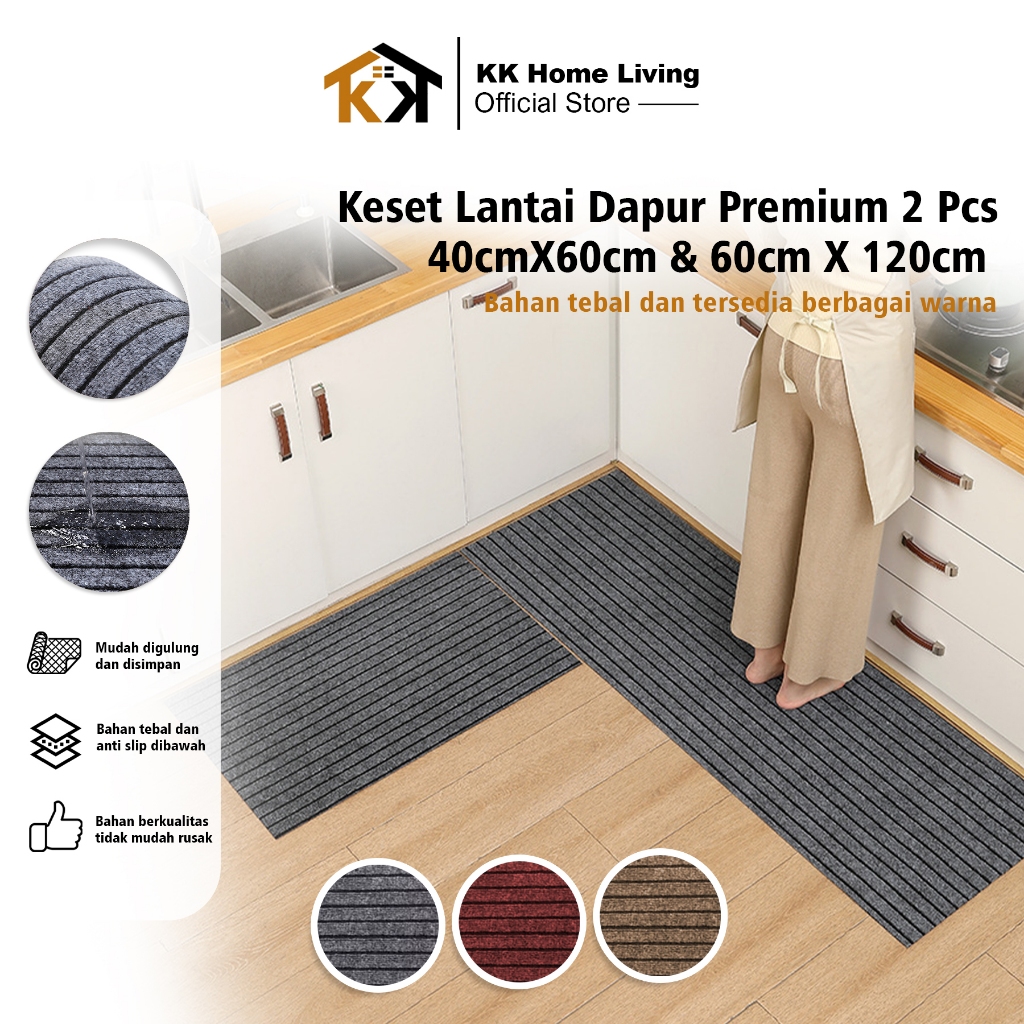 Jual (KK) Kitchen Mat / Keset Dapur Bahan Karet PVC Premium AntiSlip ...