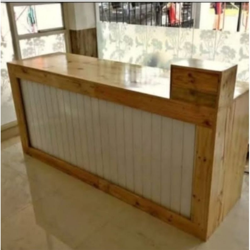 Jual Meja Kasir Panjang 150 cm | Meja Bar Kayu 1,5 Meter | Meja Bar ...