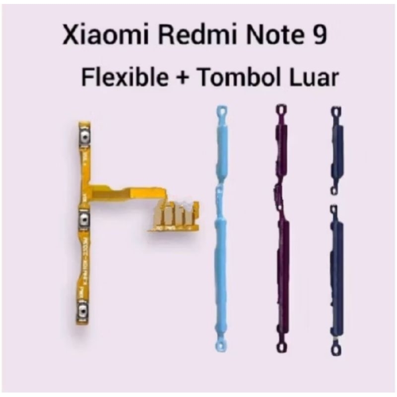 Jual FLEXSIBEL+TOMBOL LUAR ON OFF+VOLUME(REDMI NOTE 9) FULLSET | Shopee Indonesia