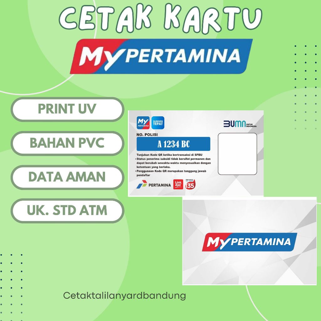 Jual Cetak Kartu My Pertamina / ID Card My Pertamina Costum Foto Bahan ...