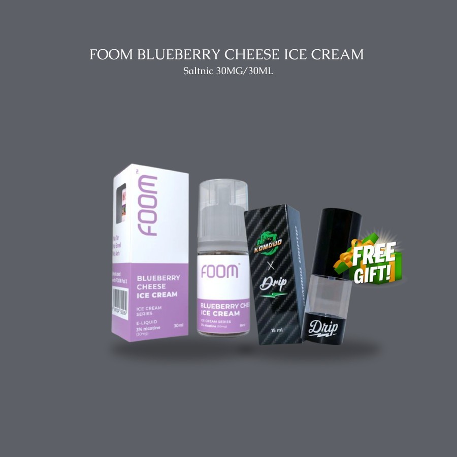 Jual Liquid FOOM BLUEBERRY CHEESE ICE CREAM SALT 30ml BY FOOM | Shopee ...