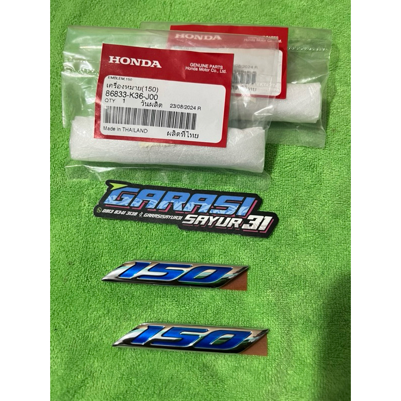Jual emblem angka 150 original Thailand biru&merah original | Shopee ...