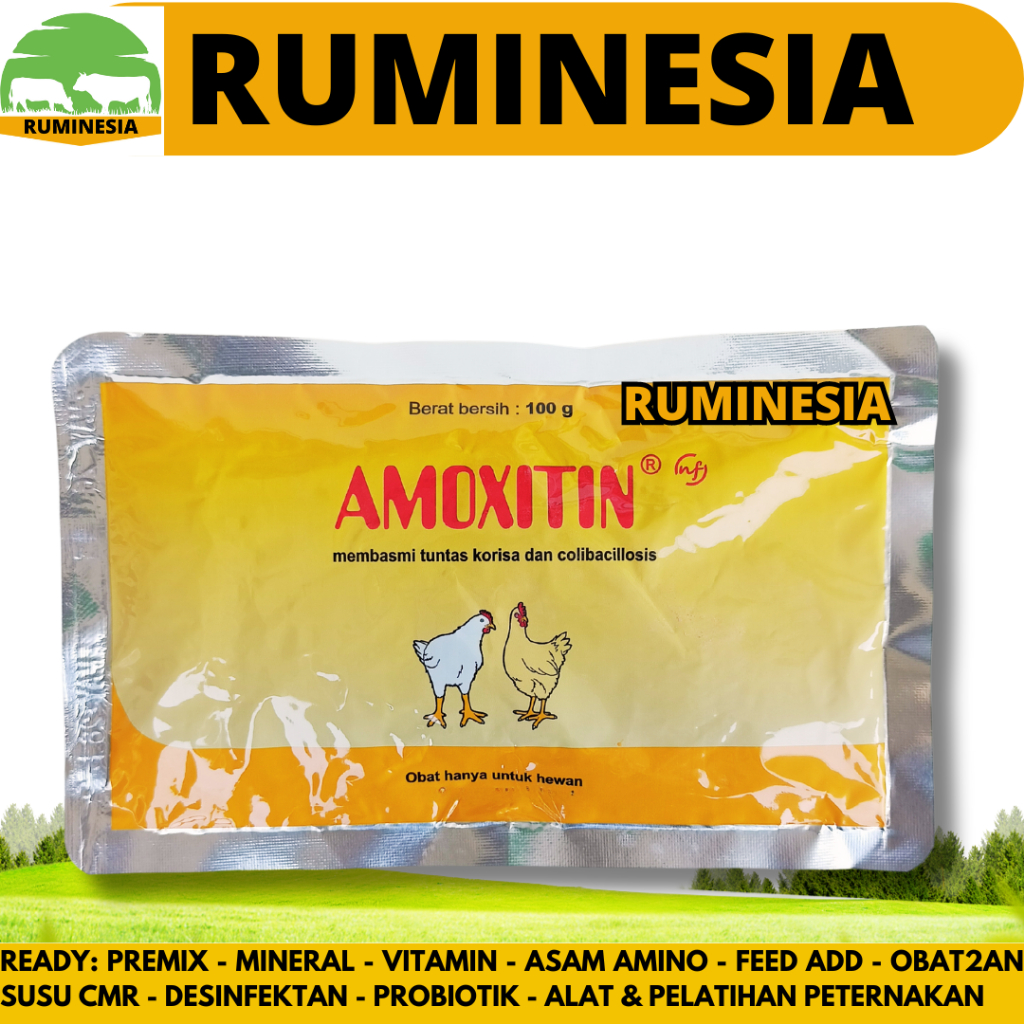 Jual AMOXITIN 100 GRAM - Obat Pilek Ngorok Snot Colibacillosis Unggas ...