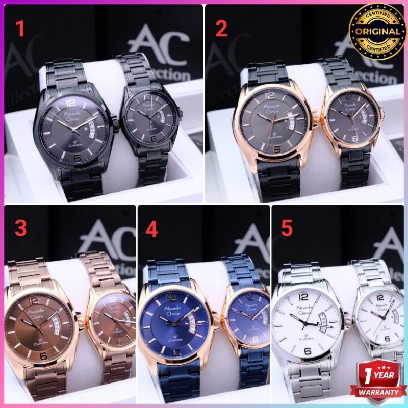 Jual ORIGINAL GARANSI RESMI 1 TAHUN JAM TANGAN COUPLE ALEXANDRE ...
