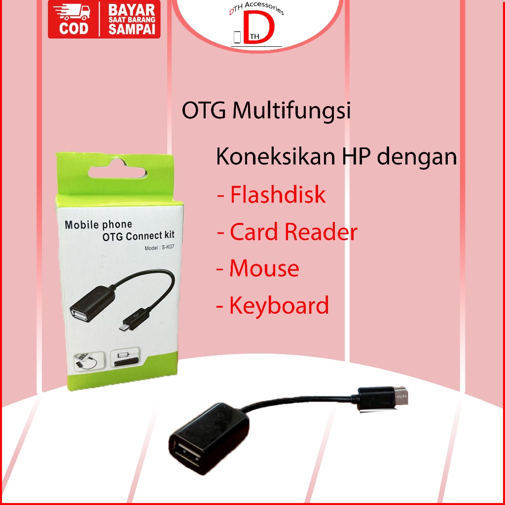 Jual OTG Kabel Data Micro & Type C Penyambung HP dengan Flashdisk, Card ...