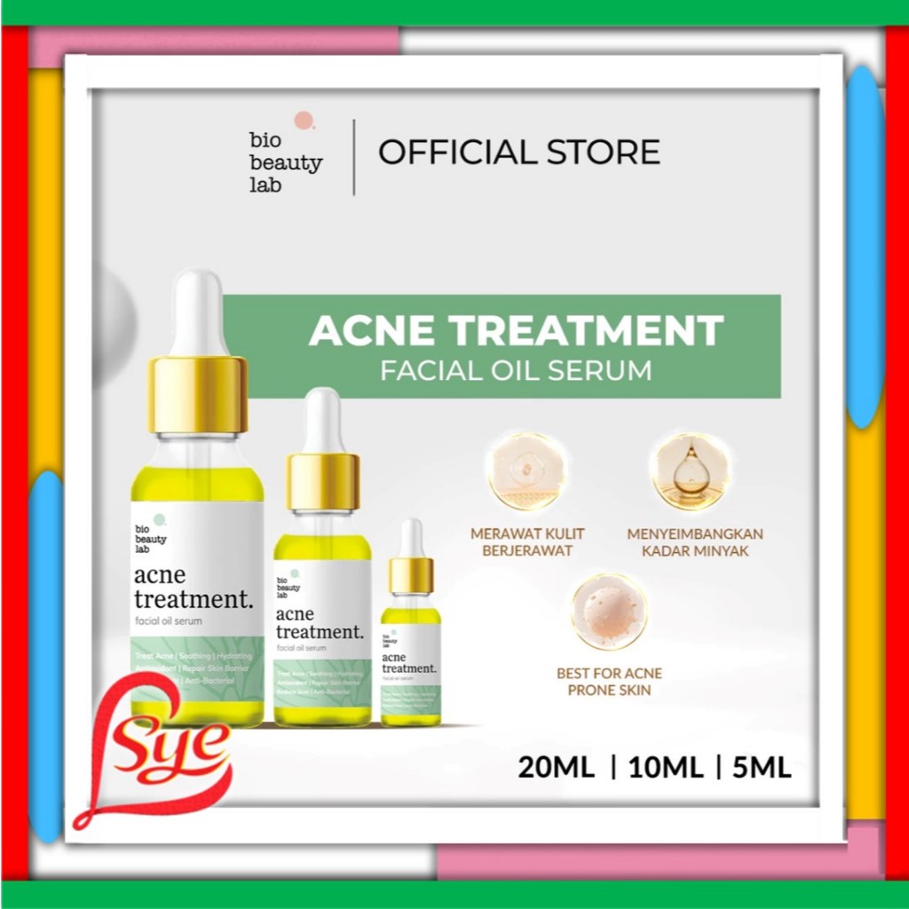Jual Bio Beauty Lab Acne Treatment Facial Oil Serum 5ml & 10ml & 20ml ...