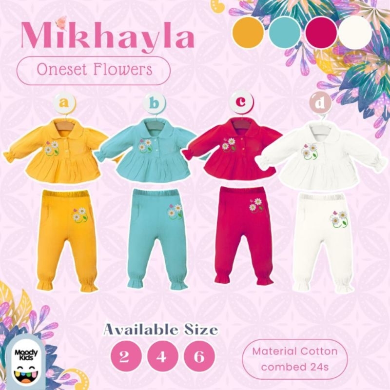 Jual PO ‼️ Pre Order | Mikhayla Oneset Flowers By Moodykids | Shopee ...