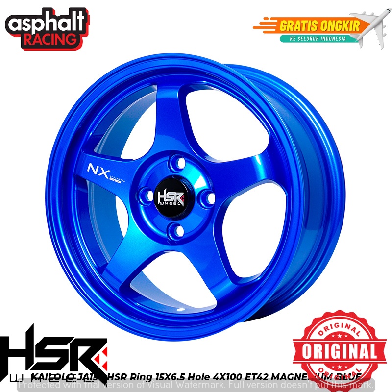 Jual VELG RACING PALANG 5 RING 15 LOBANG PCD 4X100 UNTUK MOBIL STRALET SOLUNA AGYA CALYA BRIO ...