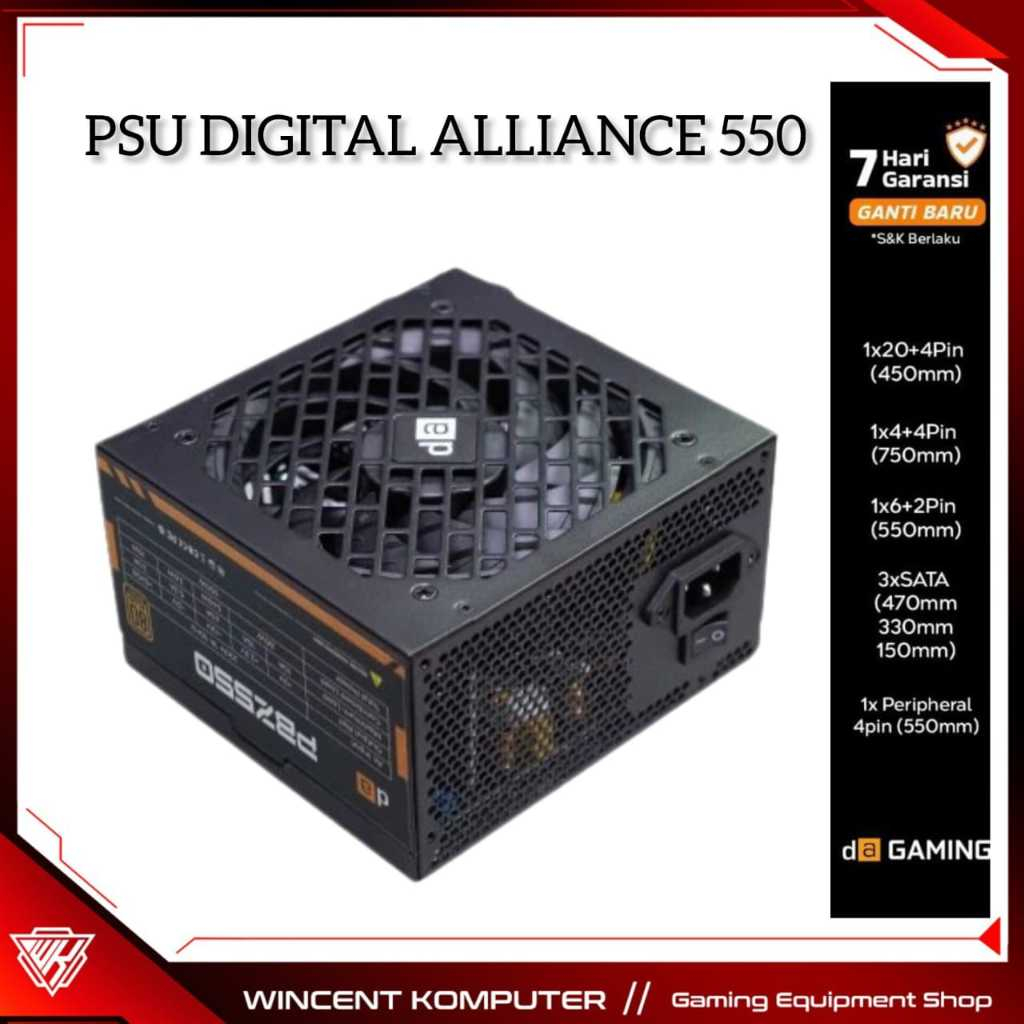 Jual PSU DA PC POWER PBZ550 550W BRONZE POWER SUPPLY - 550W BRONZE FULL ...