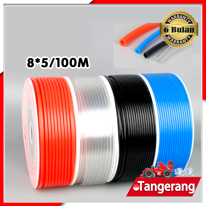 Jual 100 Meter Selang Angin Pneumatic 8x5mm Selang PU Polyurethane Pneumatic Meteran | Shopee ...