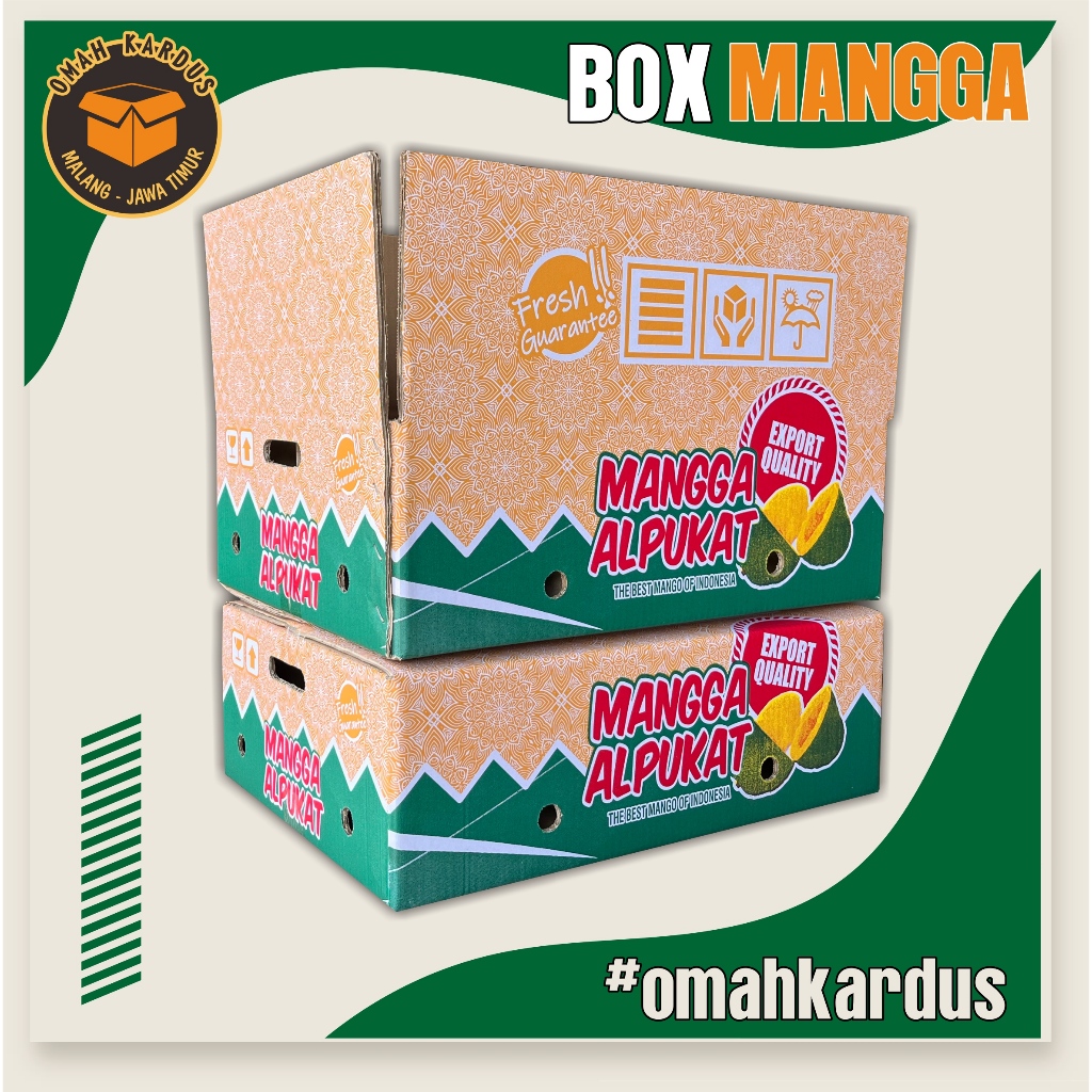 Jual Kardus box buah mangga alpukat isi 24 ukuran 51x34x16 cm sudah ...