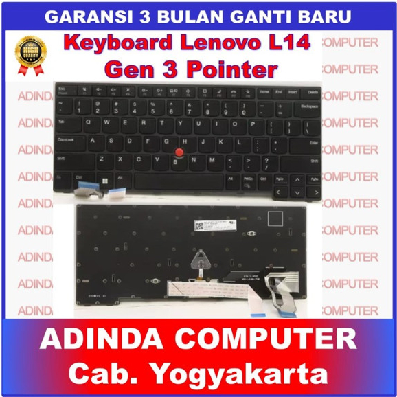 Jual Keyboard Lenovo Thinkpad L14 Gen3 P14s Gen3 Gen 3 21C1 21C2 ...